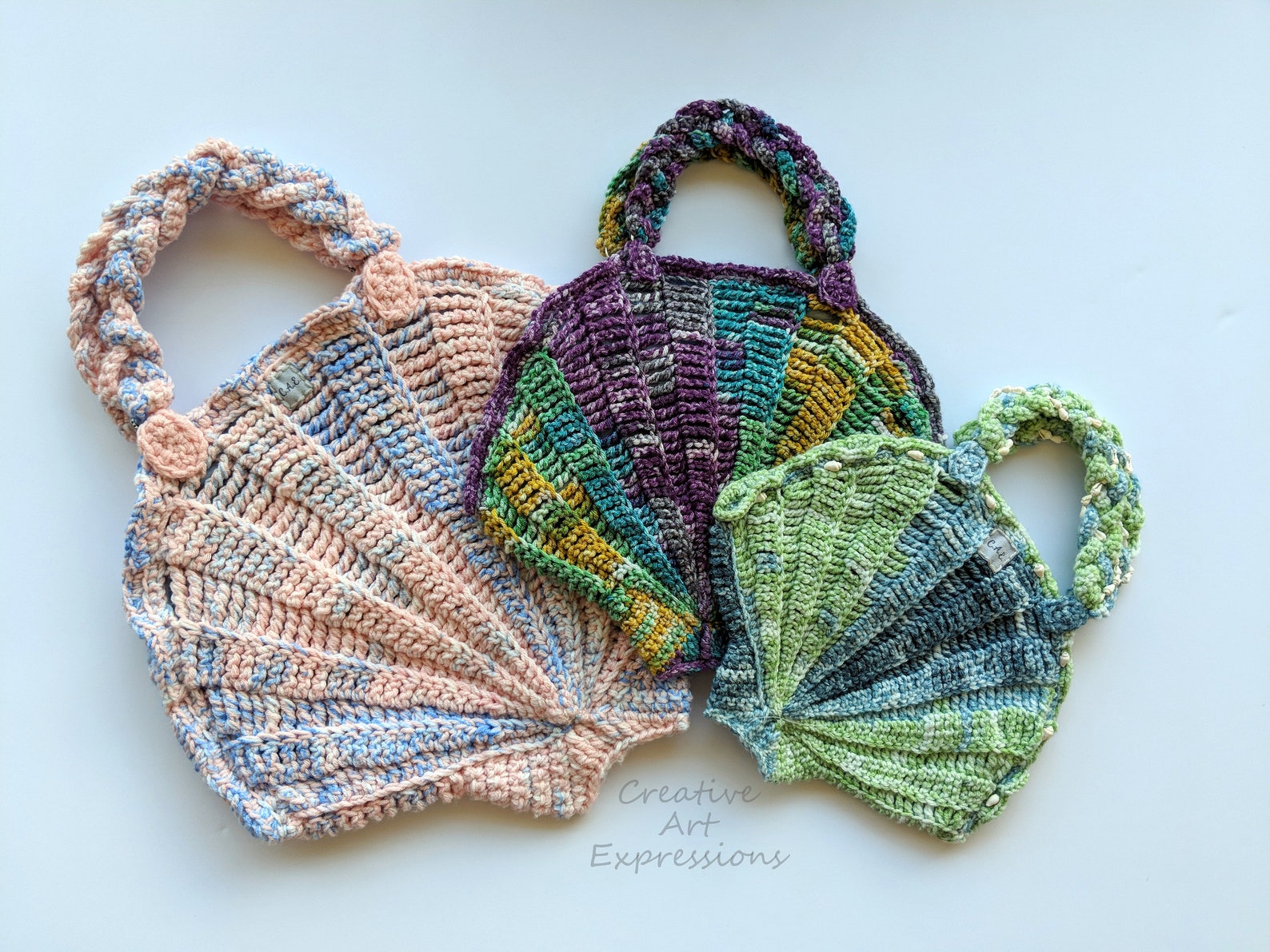 Seashell Purse Crochet Pattern, PDF Download, Video Tutorials, Ocean ...