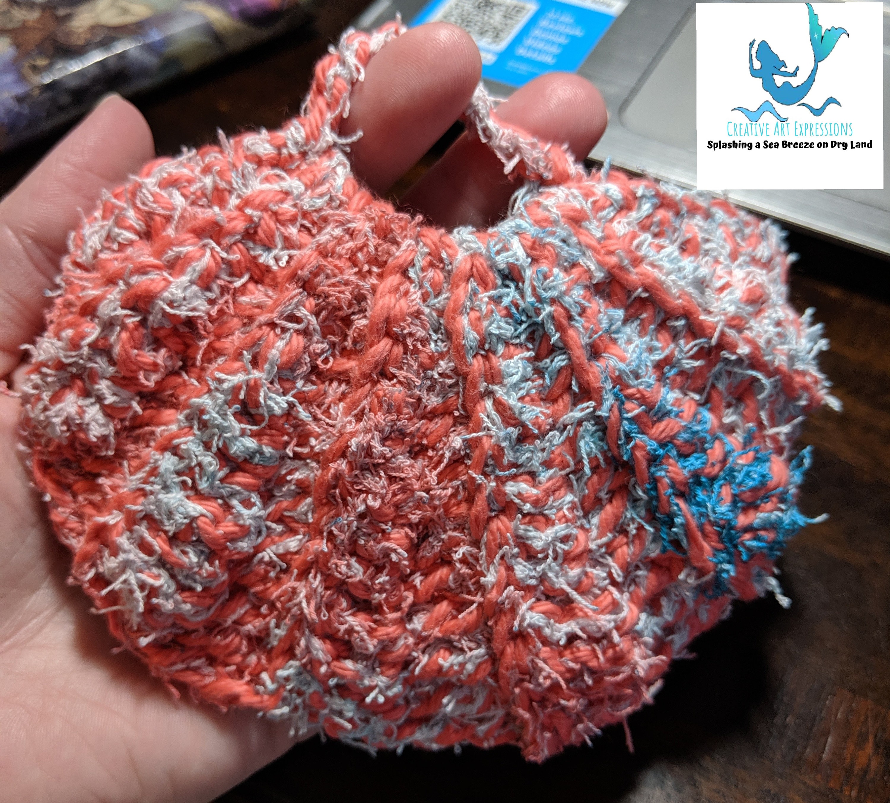 Seashell Scrubby Crochet Pattern, Bath Scrubby, Kitchen Scrubby, Tulle ...