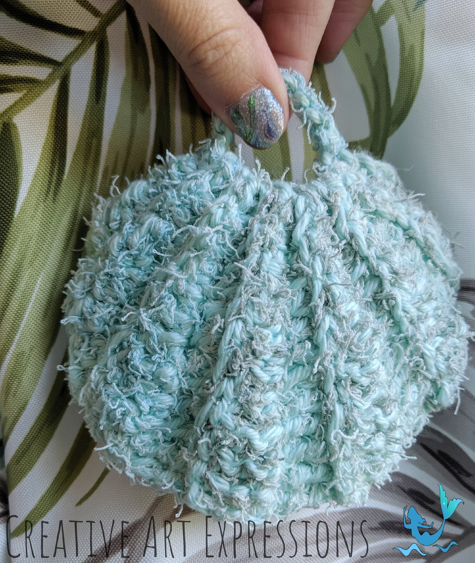 Seashell Scrubby Crochet Pattern, Bath Scrubby, Kitchen Scrubby, Tulle ...