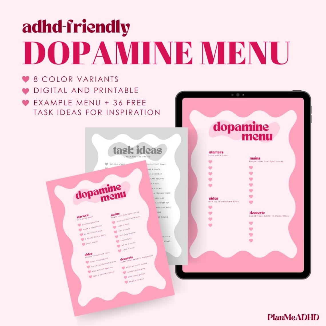 Dopamine Menu Template for Daily Motivation and Productivity ...