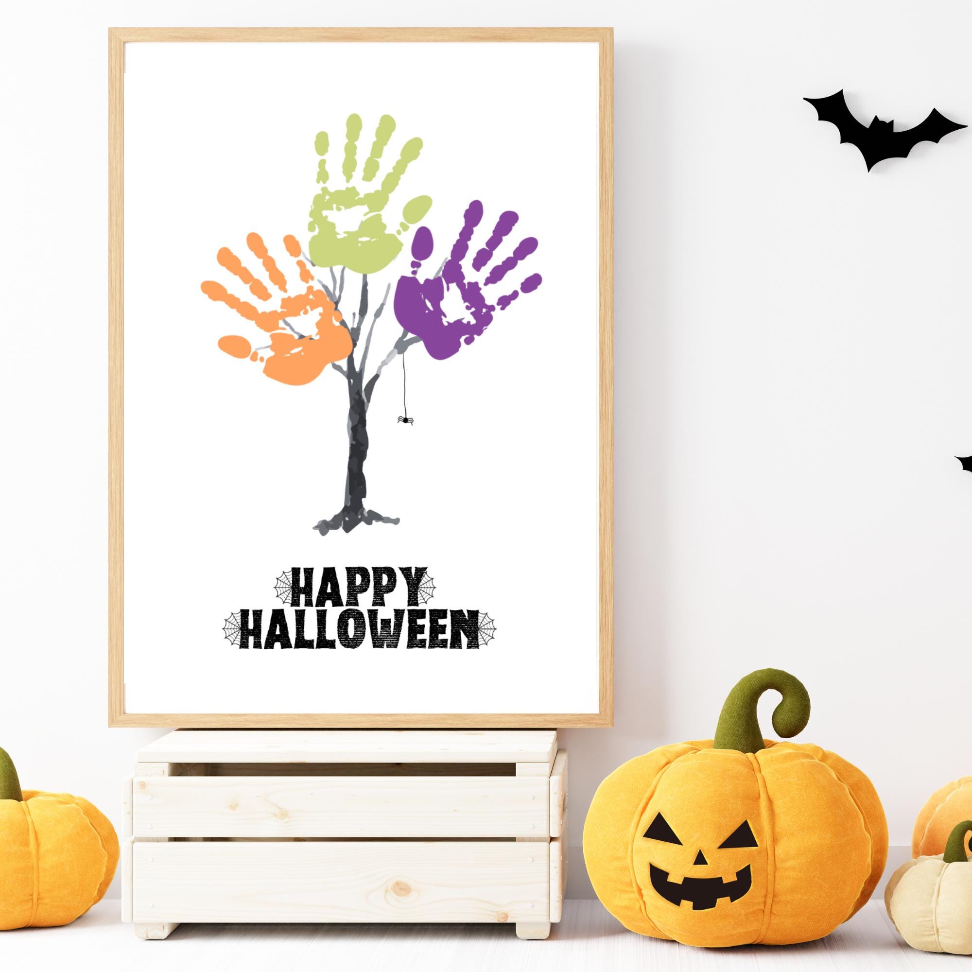 12 Halloween Handprint Craft Bundle, Halloween Craft Kids, Halloween ...