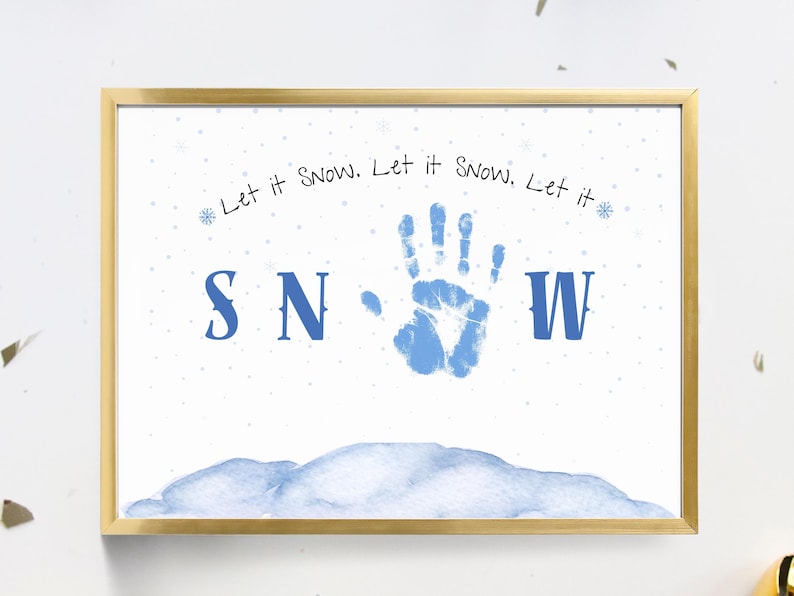 Christmas Handprint Art Bundle Printable, Handprint Craft, Christmas ...