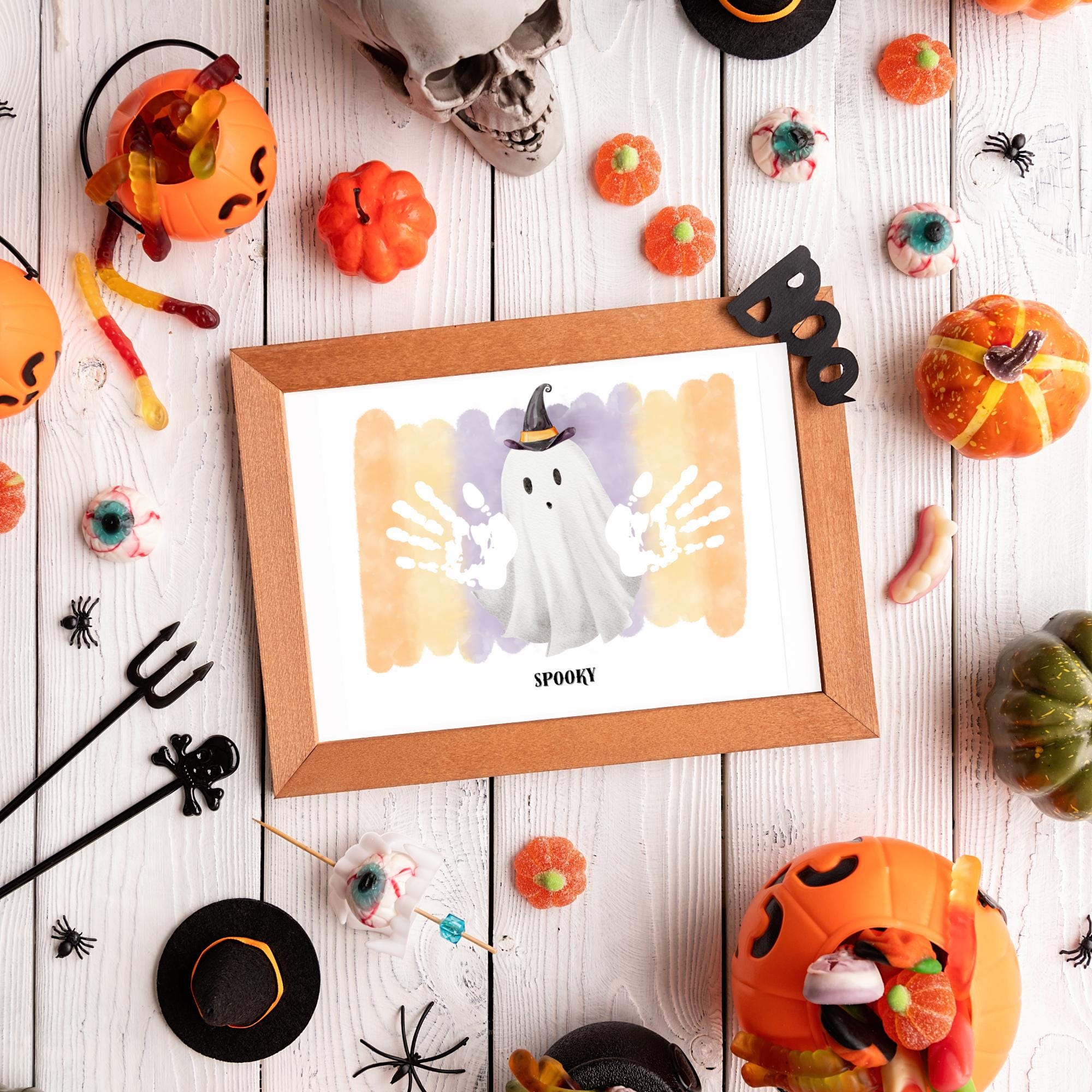 12 Halloween Handprint Craft Bundle, Halloween Craft Kids, Halloween ...