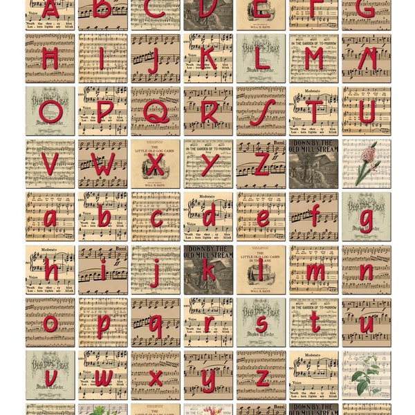 Sheet Music Letters - Etsy