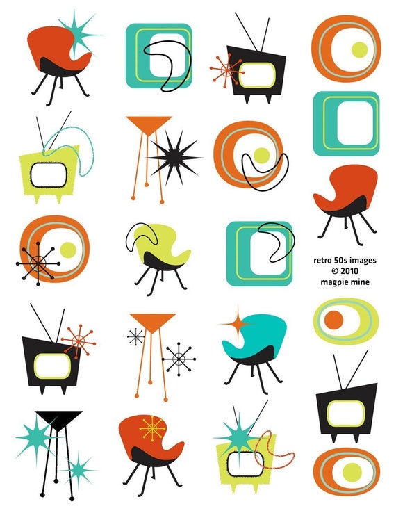 Retro Designs Clip Art