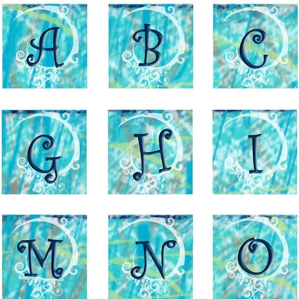Curly Letters - Etsy