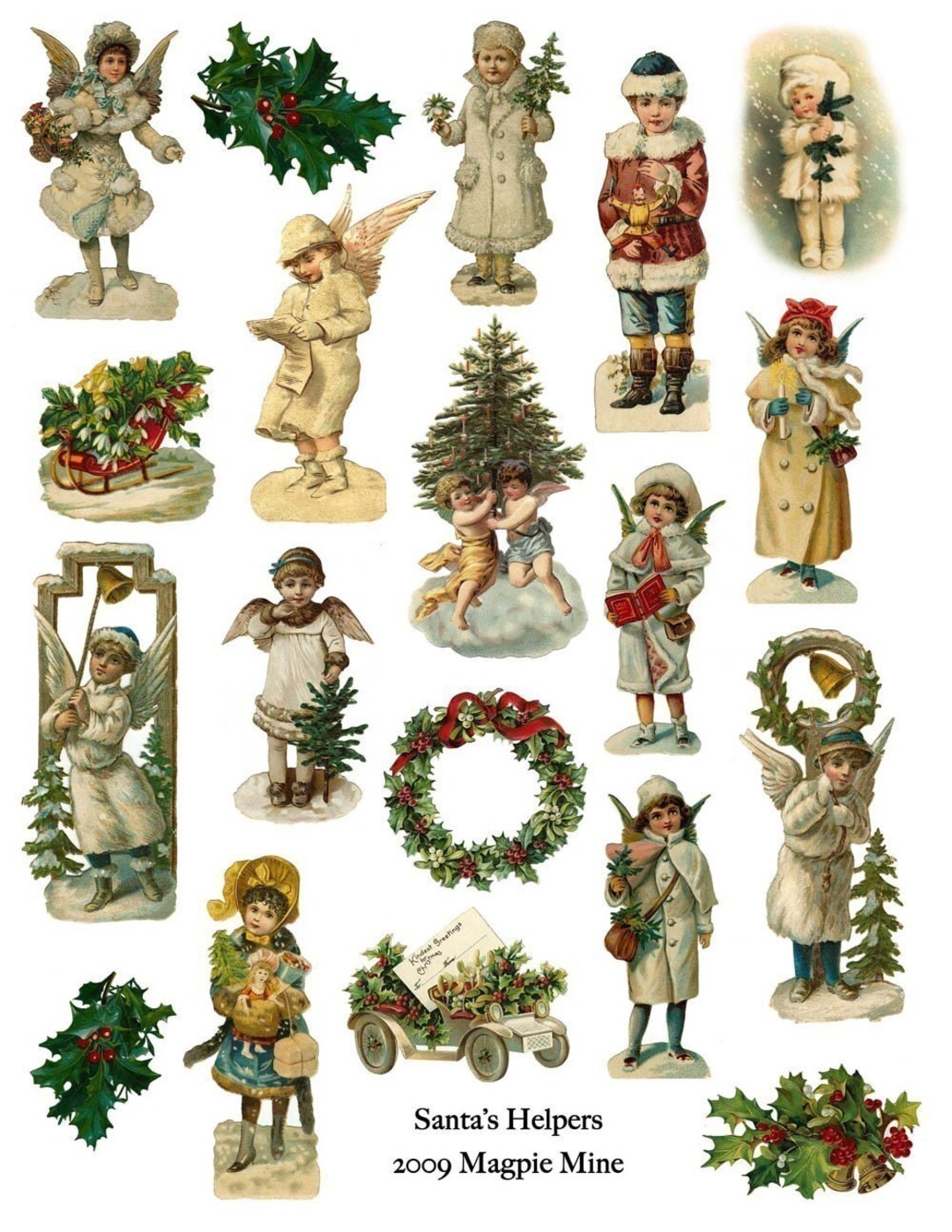 Victorian Children and Angels - Digital Download for Paper Craft ...