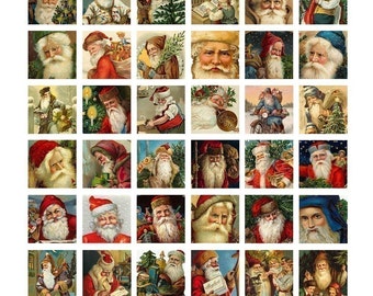 Santa Collage Sheet | Etsy