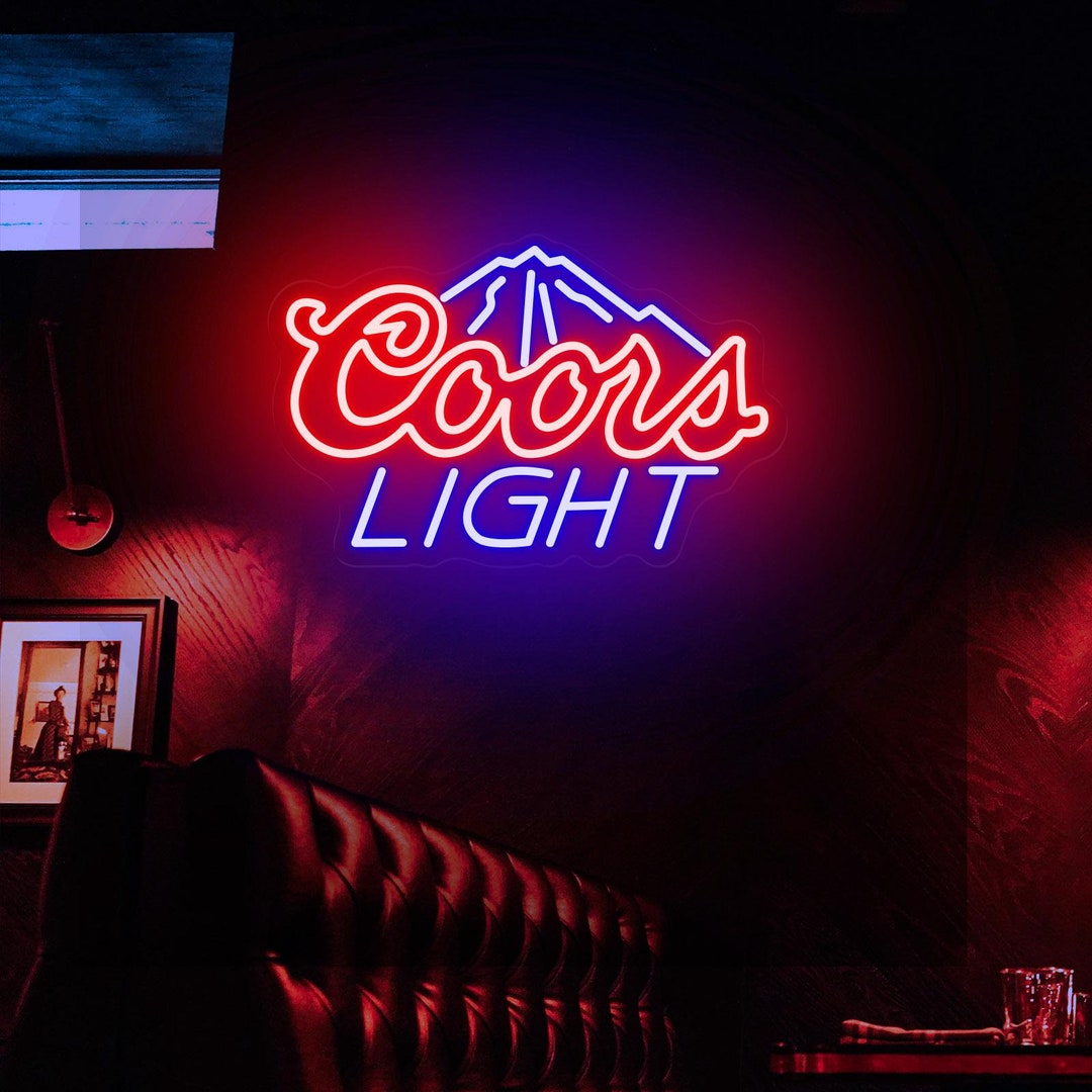 Personalized Beer Sign, Coors Light Neon Sign, Coors Mountain Light ...