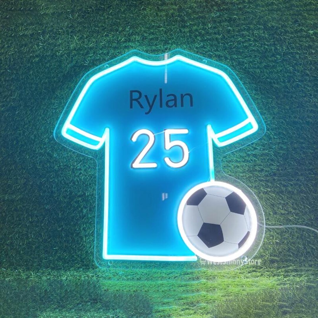 Custom Soccer Neon Sign, Soccer Player Neon Sign, Soccer Gift for Kids ...