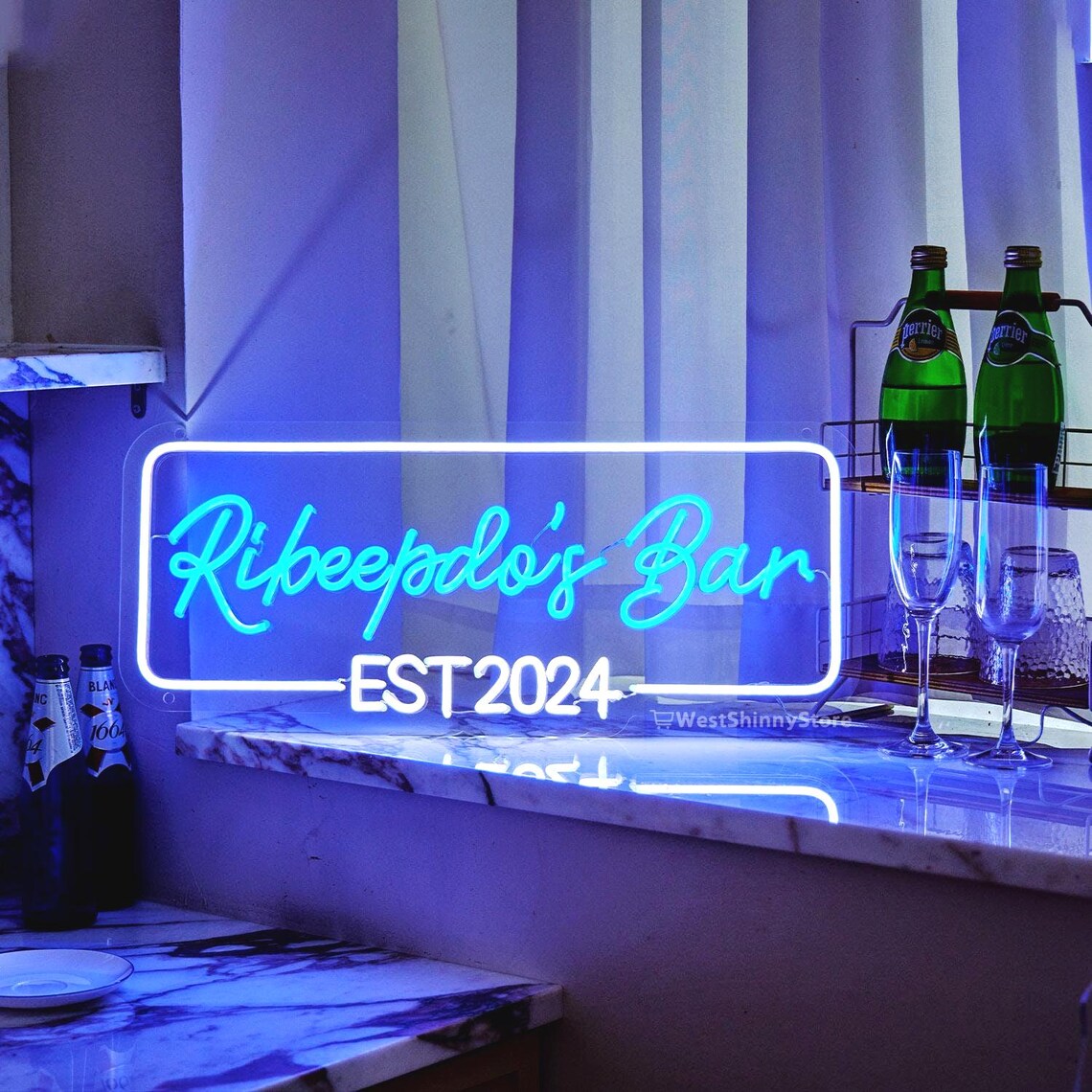 Custom Your Bar Name Sign, Personalized Home Bar Neon Gifts, Mancave ...
