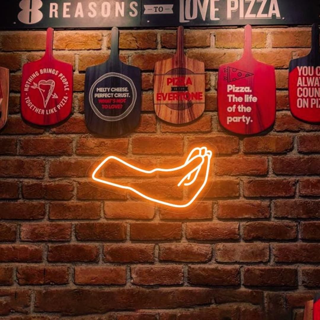 Italian Classic Hand Gesture Neon Sign, Gesto Italiano LED Sign, Iconic ...