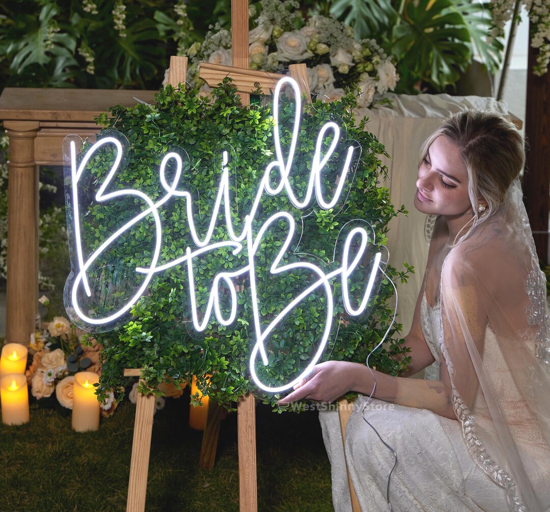 Bride to Be Neon Sign, Wedding Neon Light, Bridal Shower Wall Decor ...