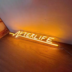 Afterlife Neon Sign, Video Game Wall Light Decor, Gamer Gift, Gift for ...