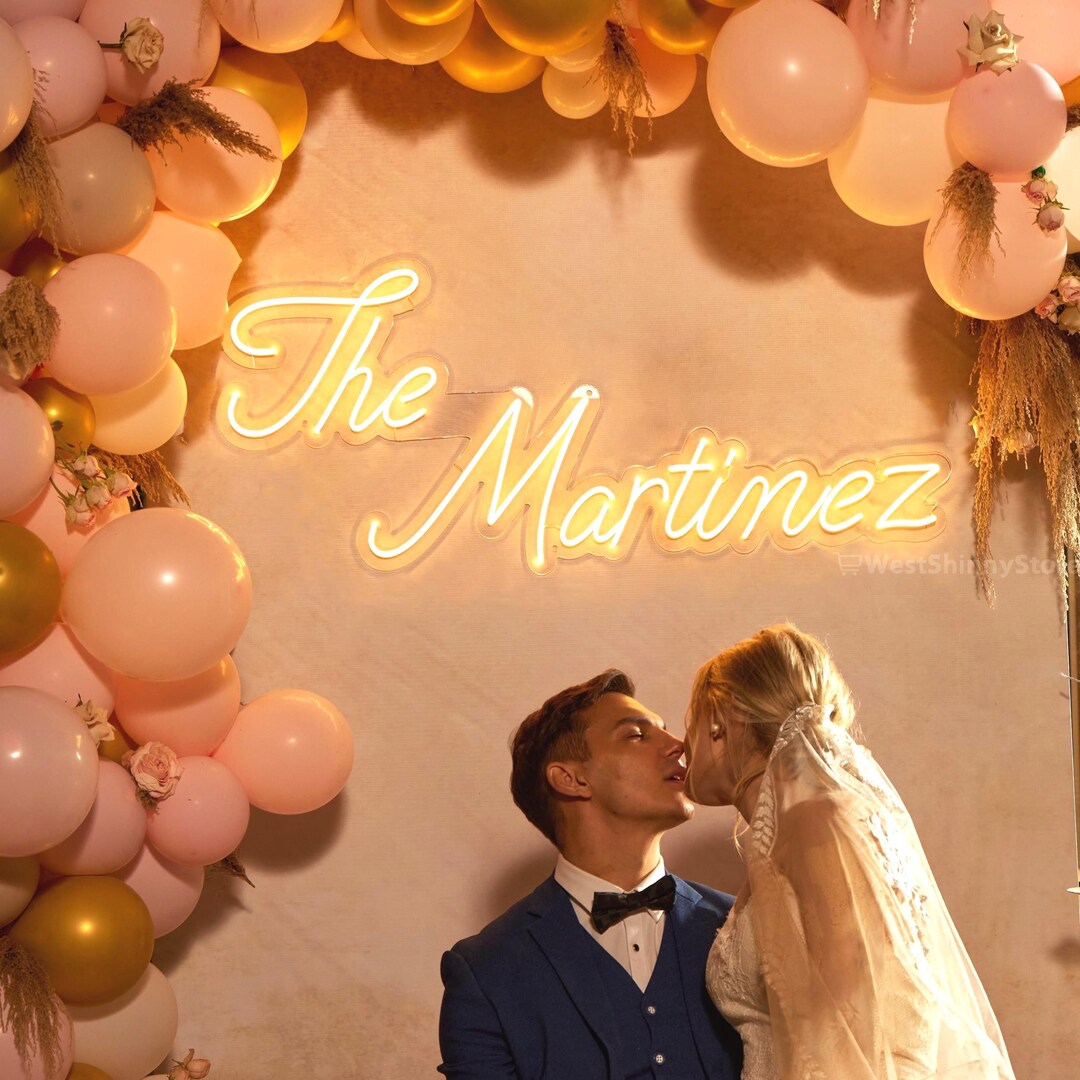 Personalized Wedding Neon Sign, Boho Wedding Decor, Vintage Wedding ...