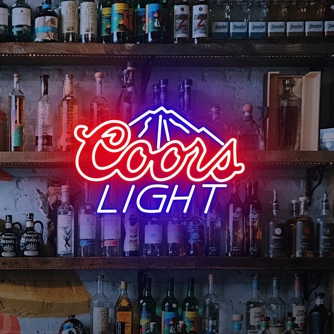 Personalized Beer Sign, Coors Light Neon Sign, Coors Mountain Light ...