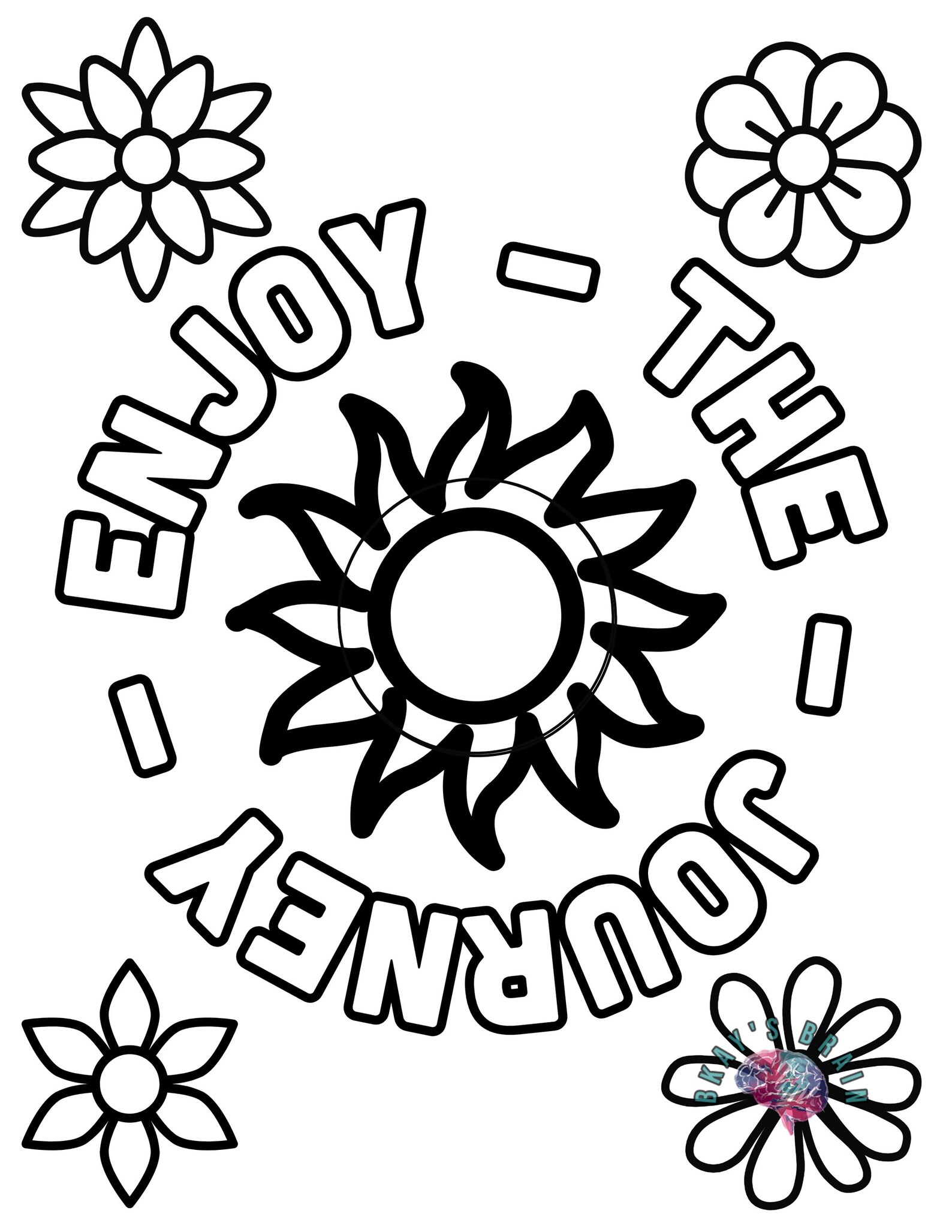 Positive Quotes Coloring Book | 10 Pages | Relaxation & Easy-to-color ...