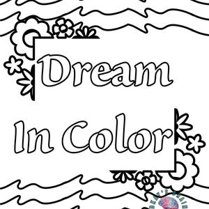 Positive Quotes Coloring Book | 10 Pages | Relaxation & Easy-to-color ...