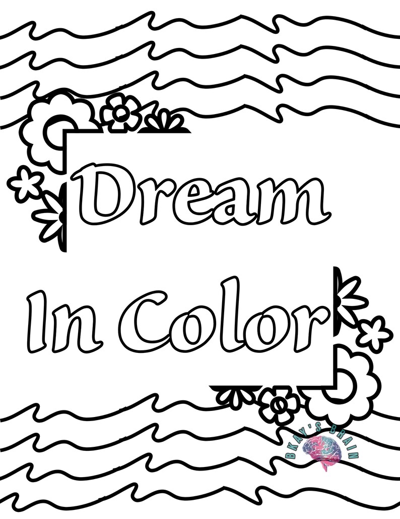 Positive Quotes Coloring Book | 10 Pages | Relaxation & Easy-to-color ...