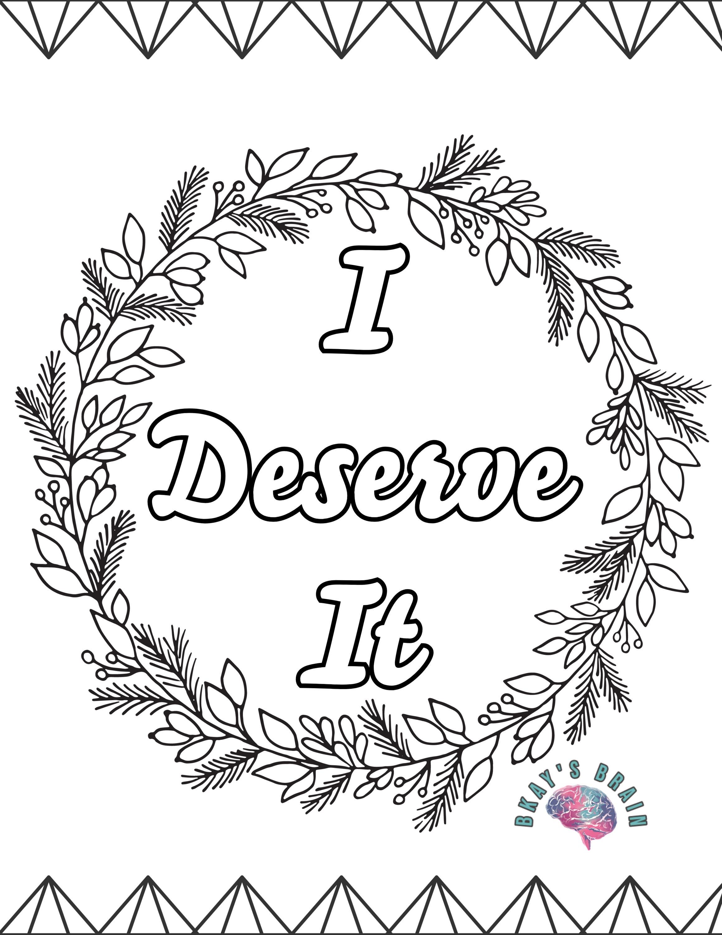 Positive Quotes Coloring Book | 10 Pages | Relaxation & Easy-to-color ...