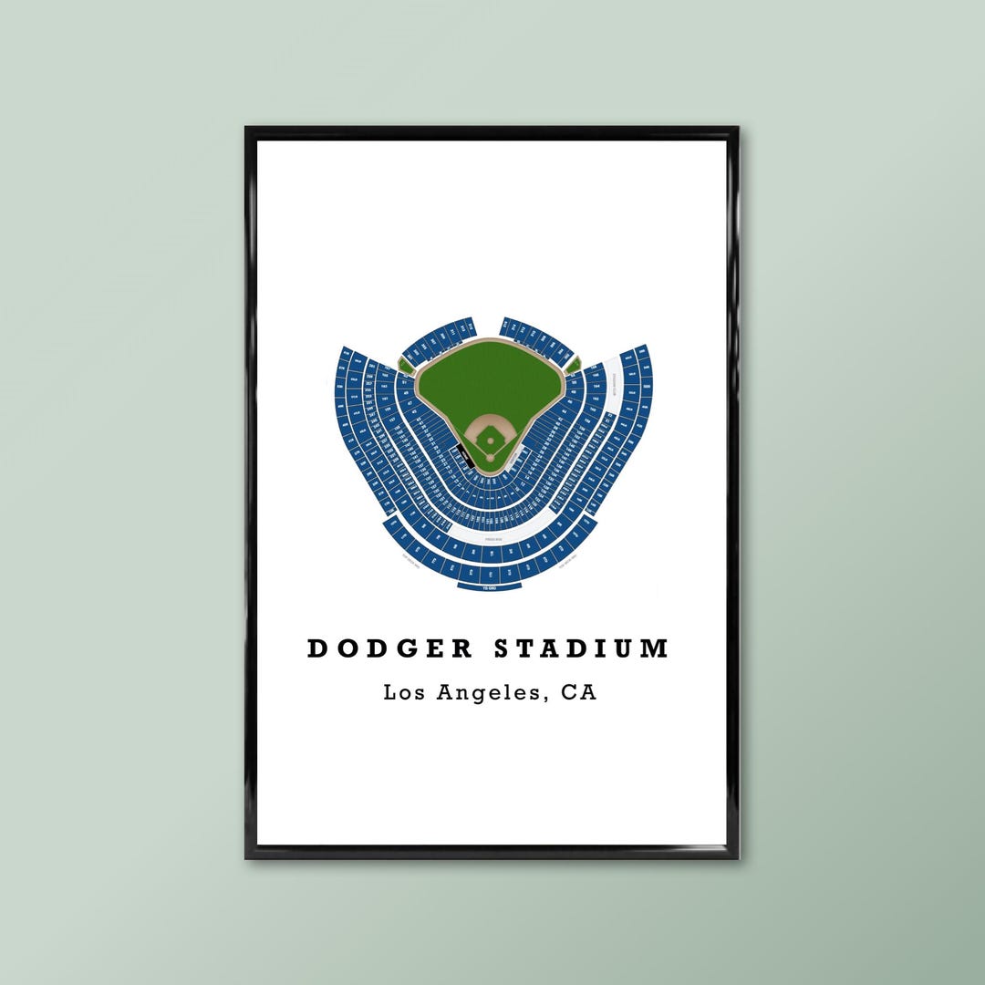 Dodger Stadium Map Wall Art - Etsy