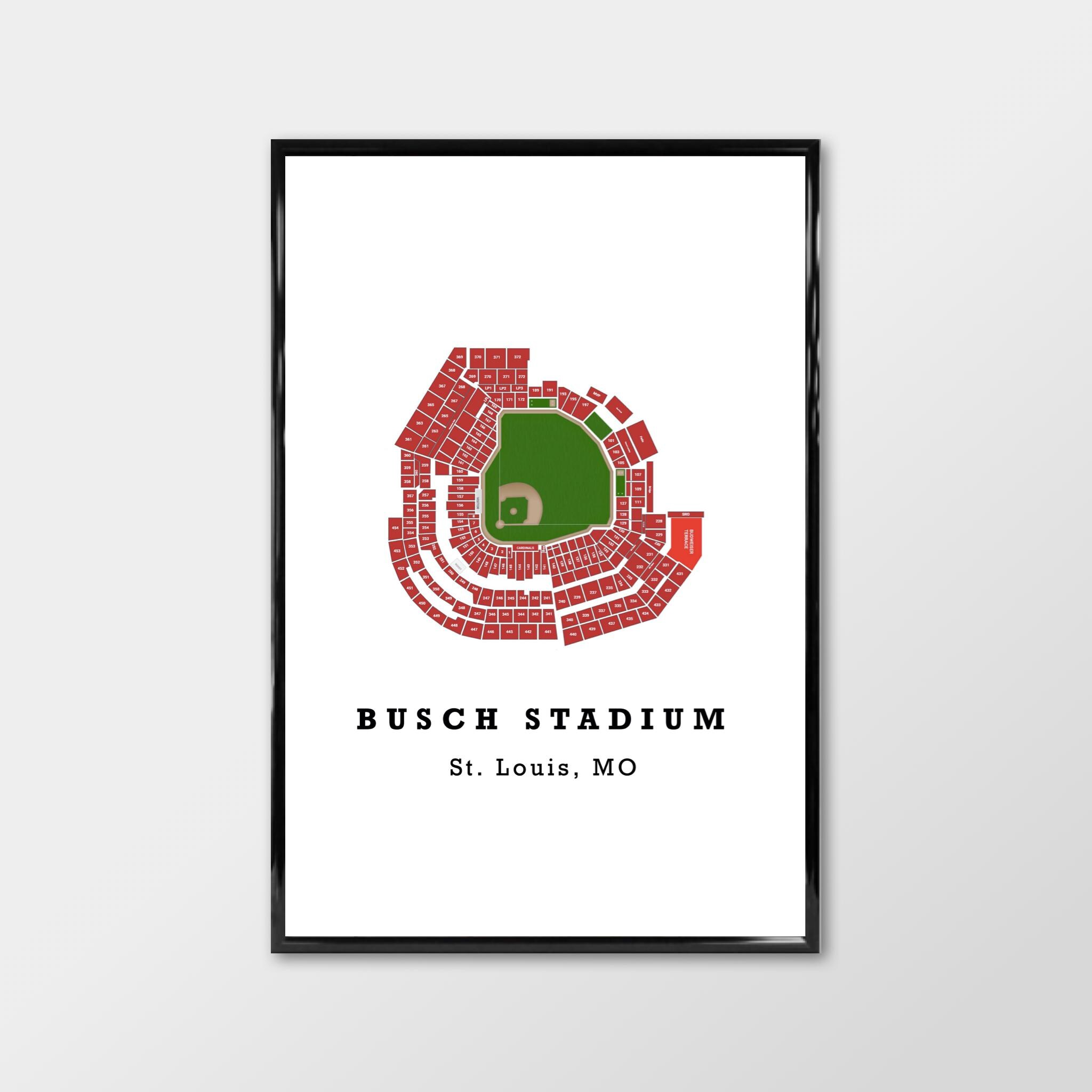 Busch Stadium Map Wall Art - Etsy