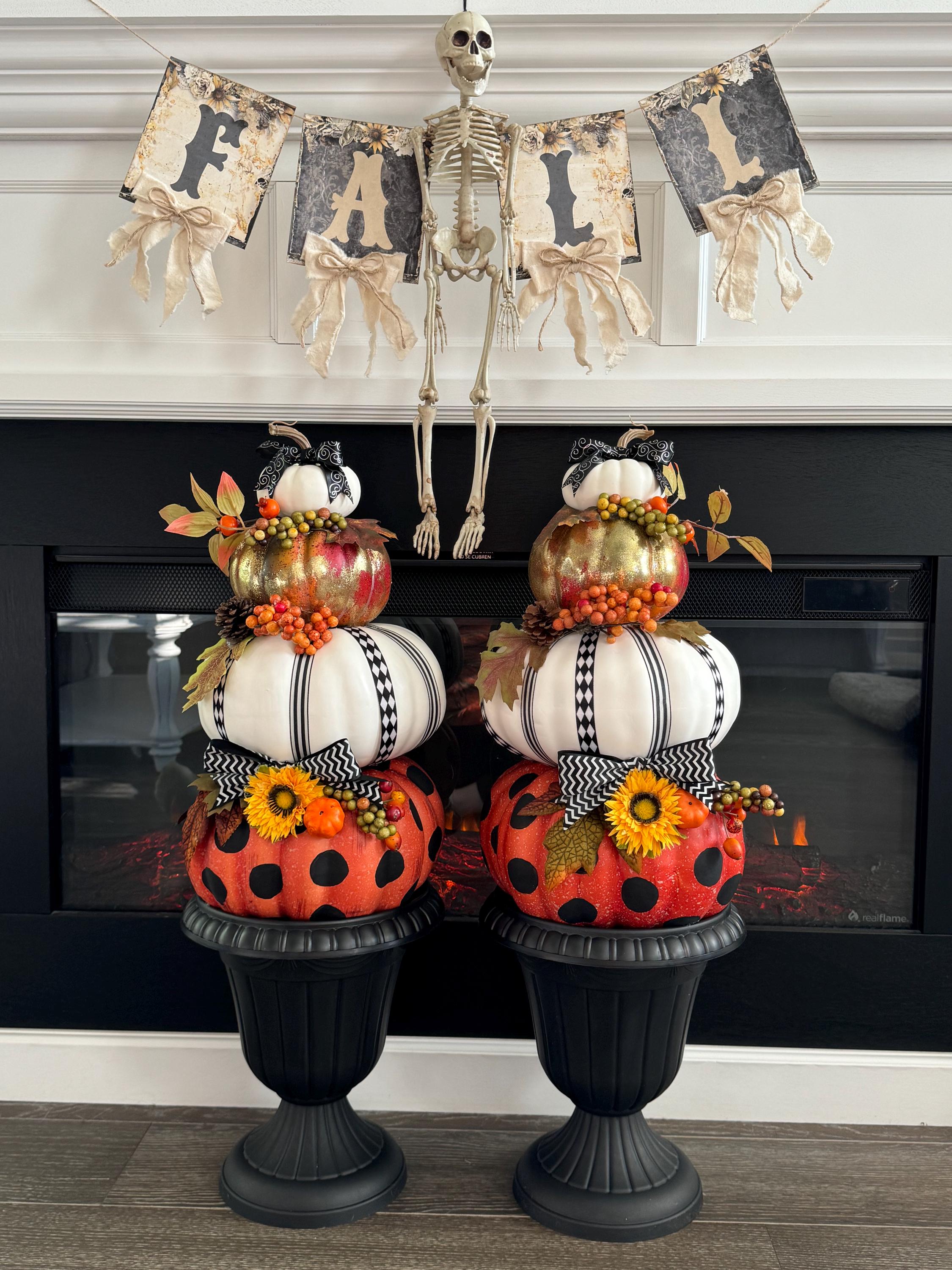 Pumpkin Topiaries, Fall Topiaries, Fall Decor, Pumpkin Decor, Sunflower ...