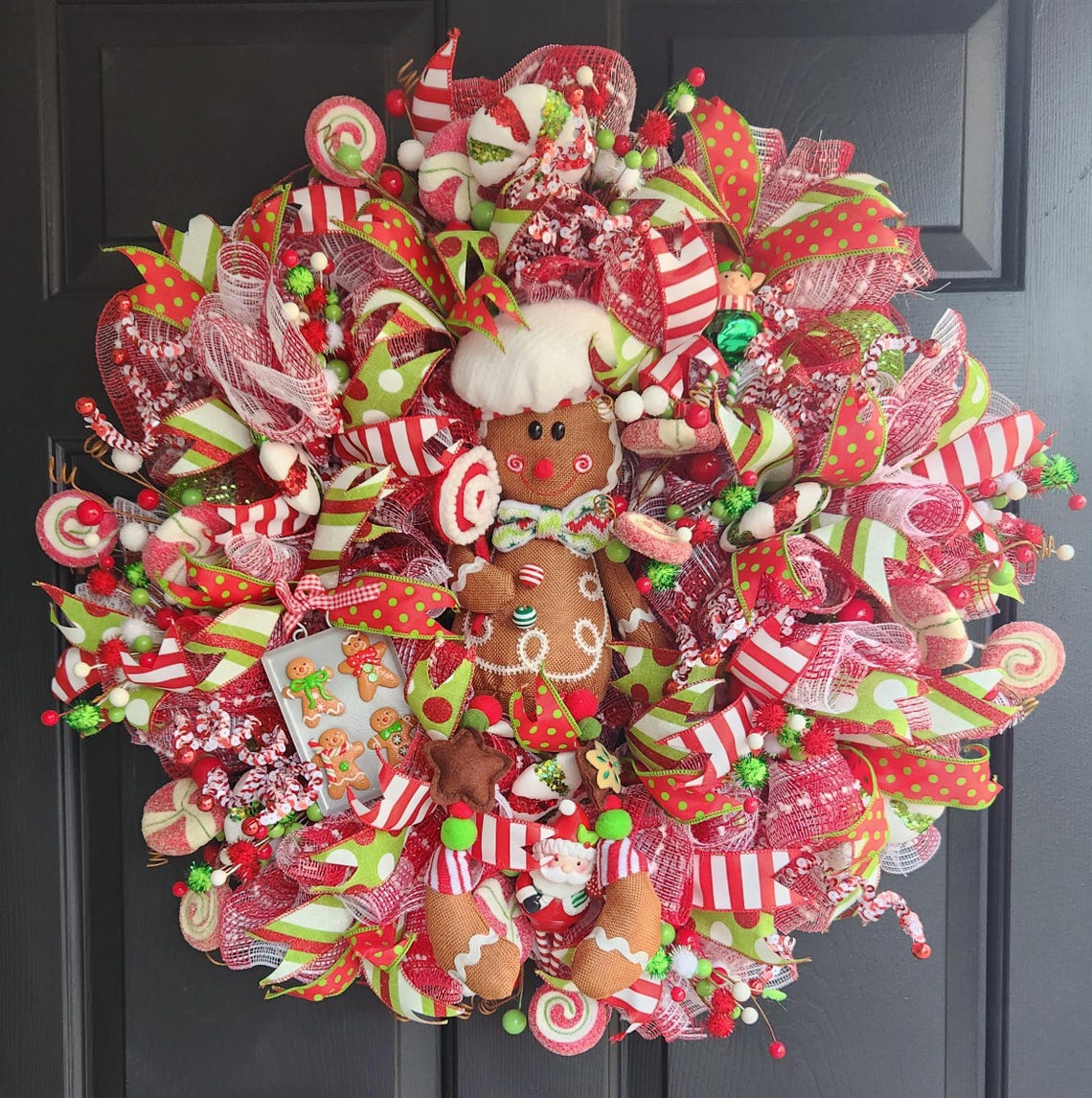 Gingerbread Wreath, Christmas Wreath, Gingerbread Man Wreath, Cookie ...