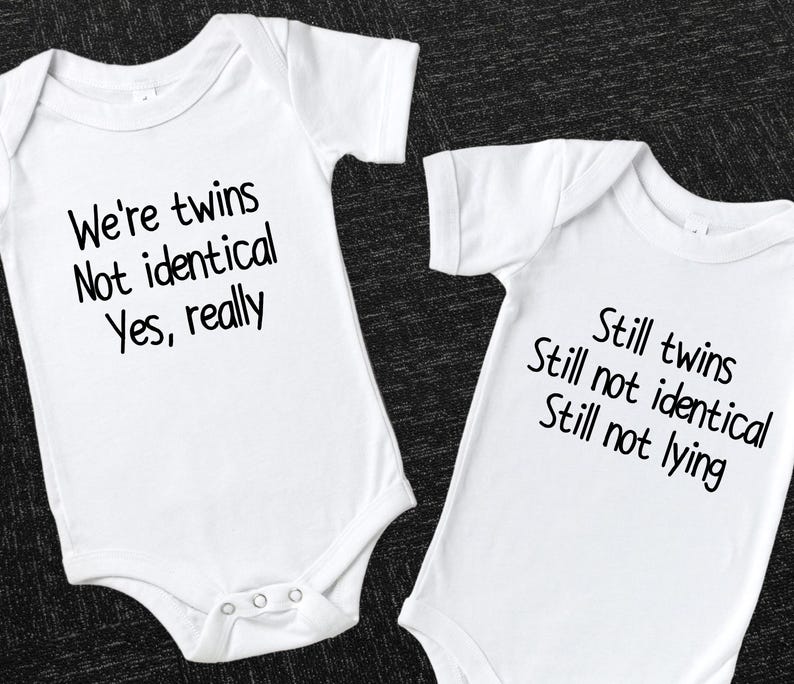 Funny Matching Twins Triplets Toddler Newborn Shirt Twin Gift Baby ...