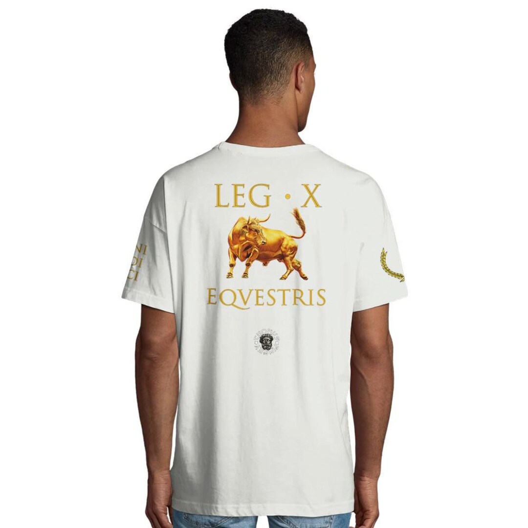 CAESARS LEGION White OVERSIZED Gym Wear Relaxed Fitting T Shirt Ancient ...