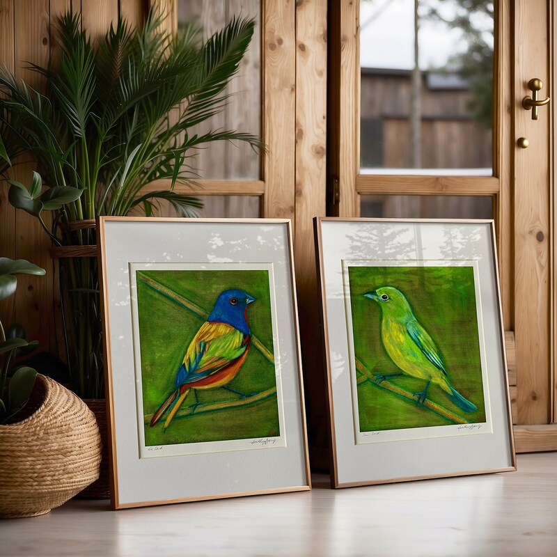 Colorful Bird Art - Etsy