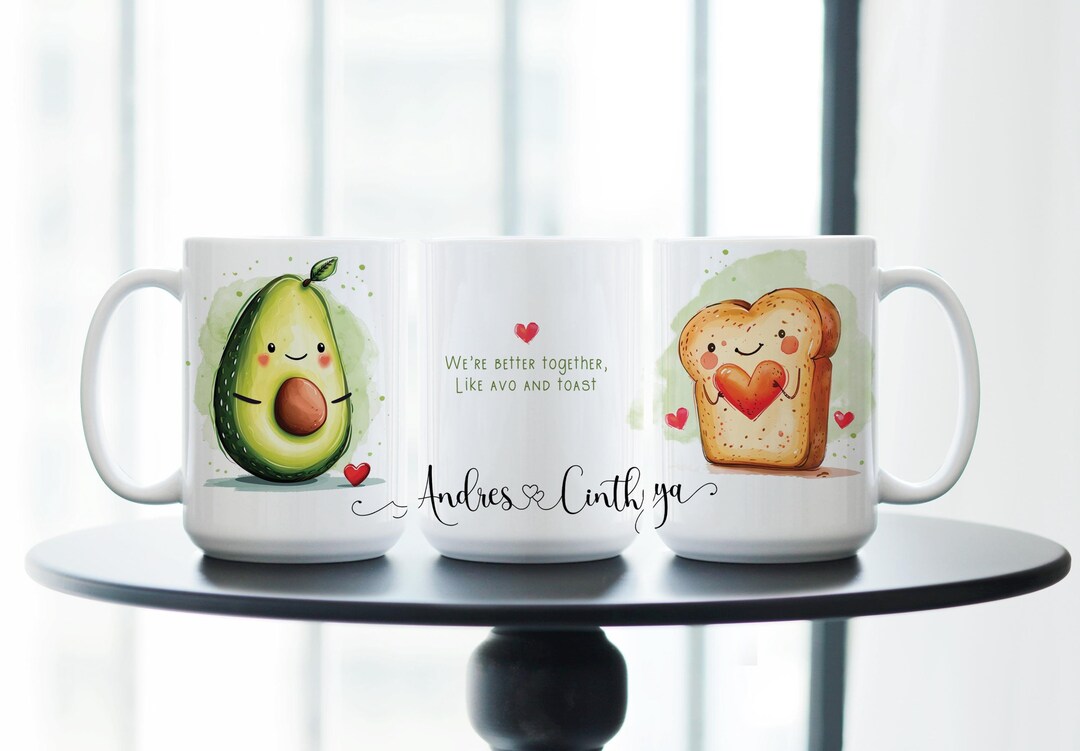 Custom Ceramic Mug, Cute Couple Gift, Coffee Lover Mug, Couple Mugs ...