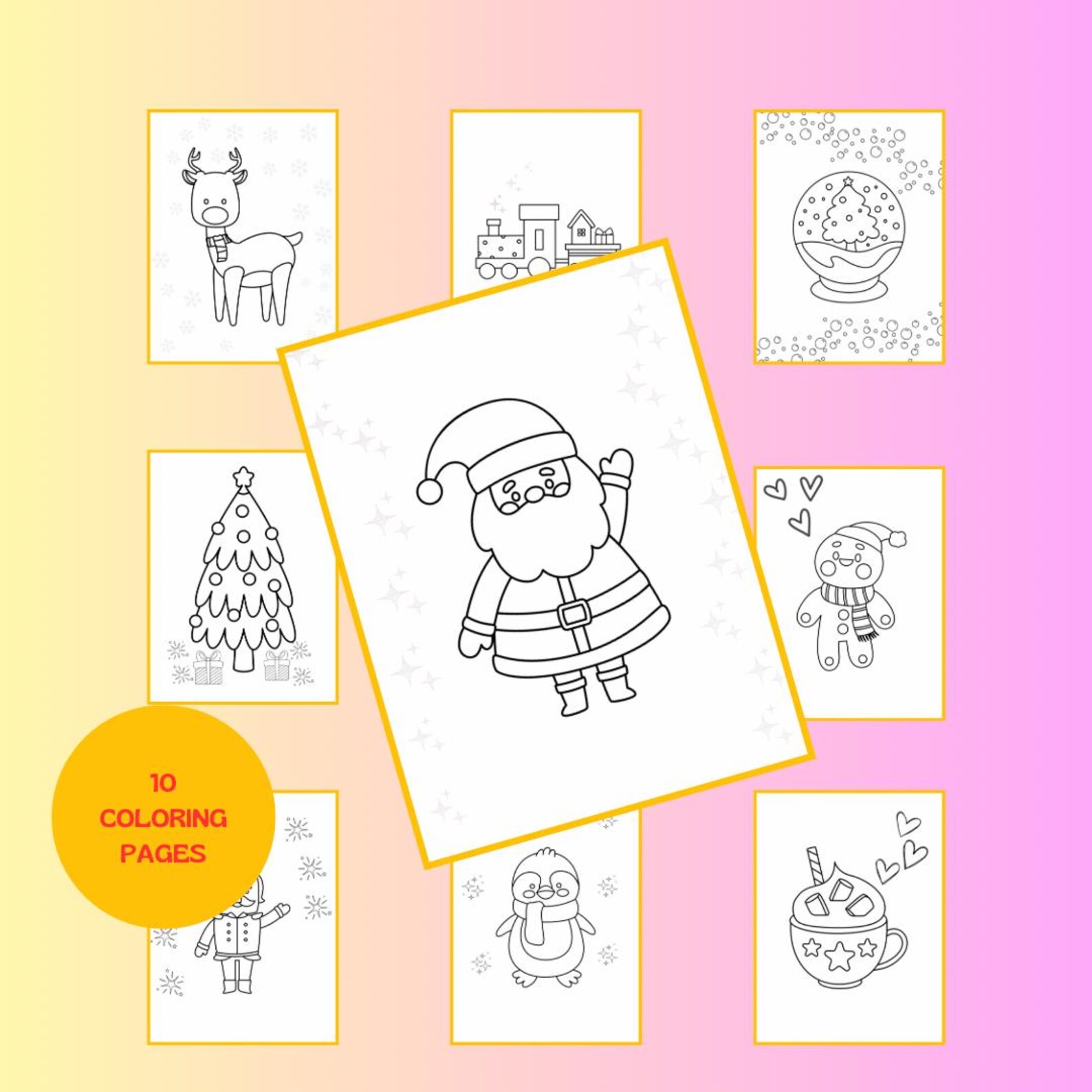Kids Christmas Coloring Pages, Christmas Activity, Kids Christmas ...