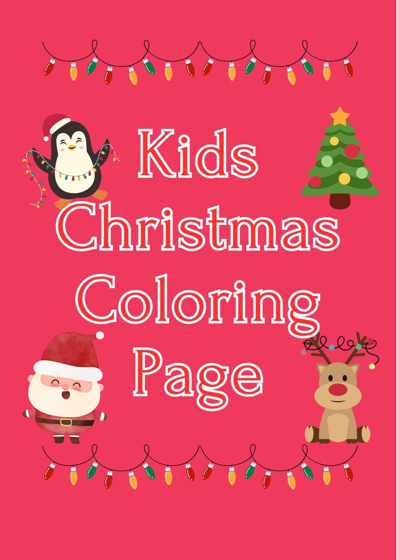 Kids Christmas Coloring Pages, Christmas Activity, Kids Christmas ...