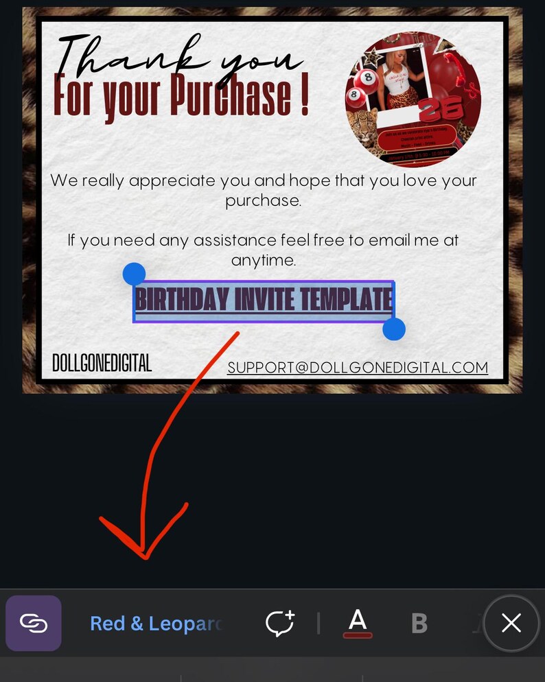 Dollgonedigital Birthday Invitation Digital Template, Editable Bday Bash Cheetah Leopard Print ...