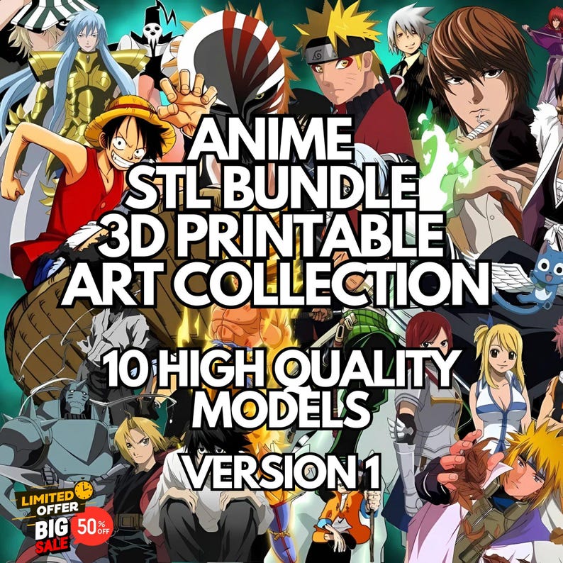 Anime Bundle STL Files 3D Printable | High-quality | Digital Download ...