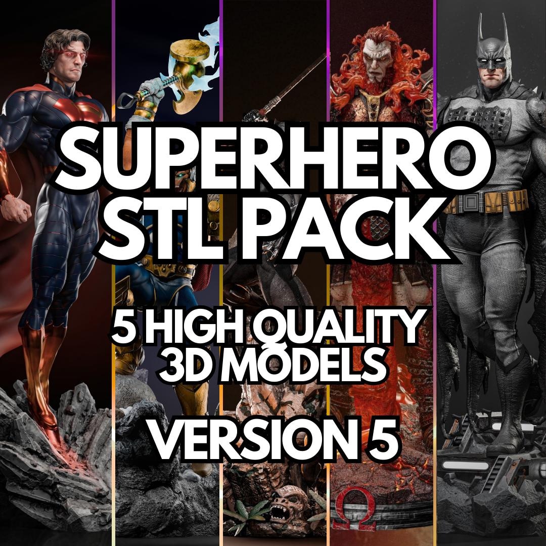 Superhero 3D STL Model Pack | Printable Files - Etsy