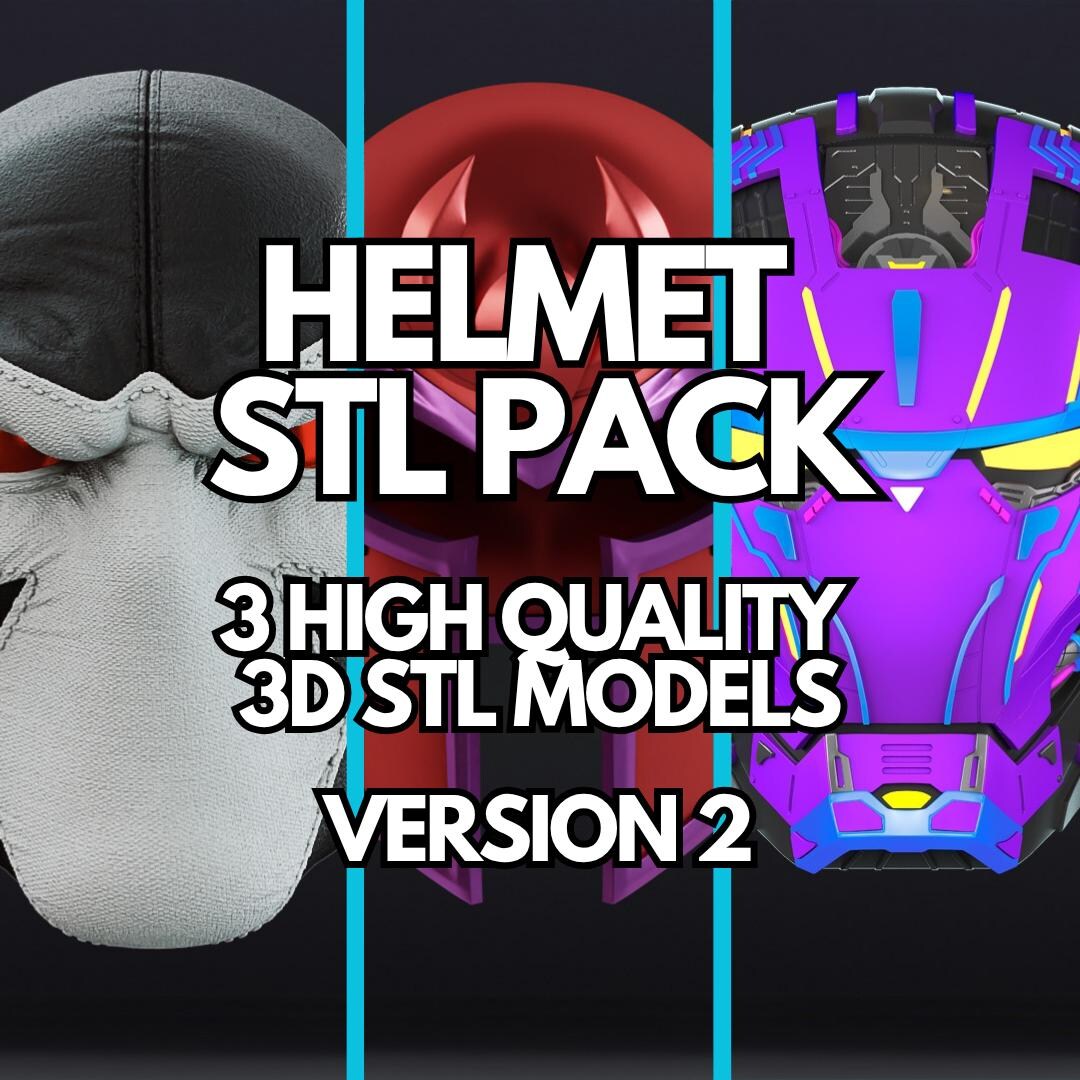 Helmet STL Pack | High Detail 3D Print Models for Cosplay (digital ...