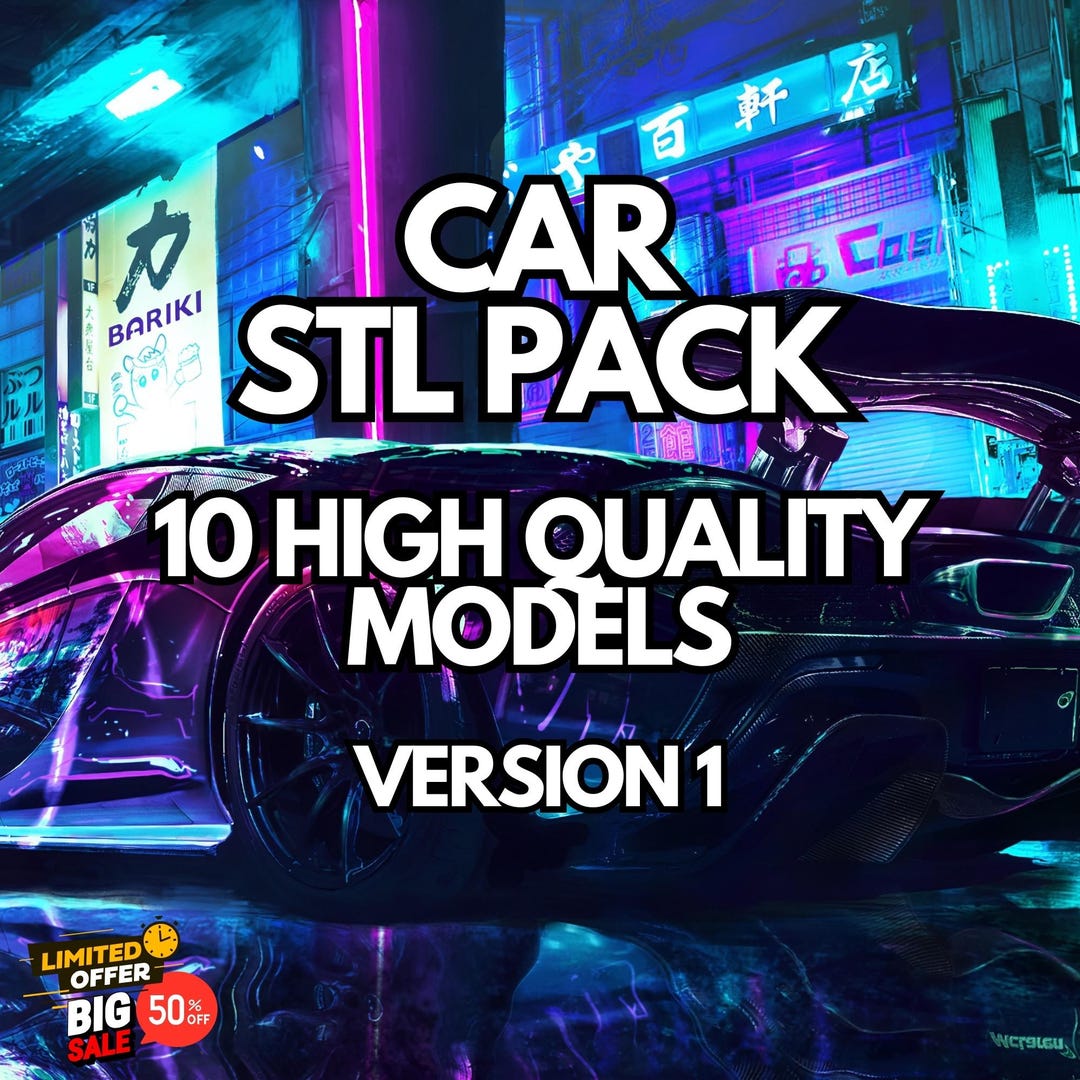 CAR STL Pack V1 | High Quality 3D Printable Car Models | Digital ...