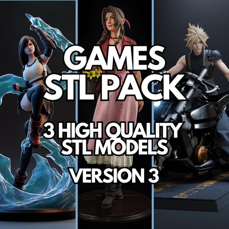 Final Fantasy 3D STL Model Pack | Game Characters (digital Download) - Etsy