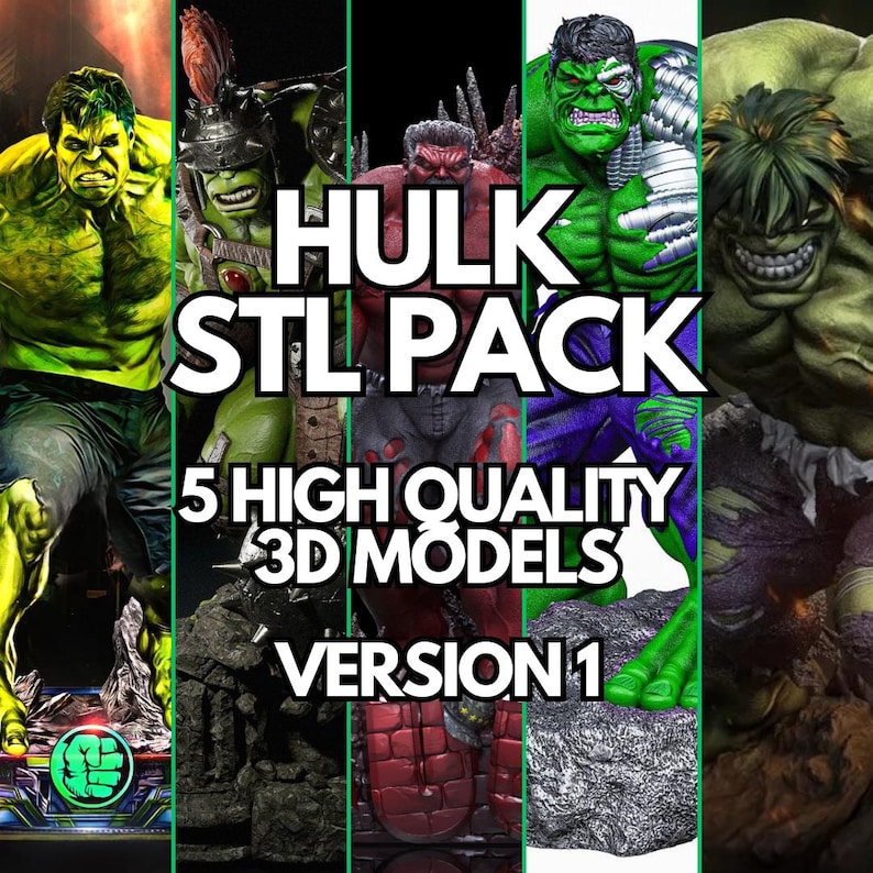 Hulk 3D Print Models | STL Pack (digital Download - Etsy