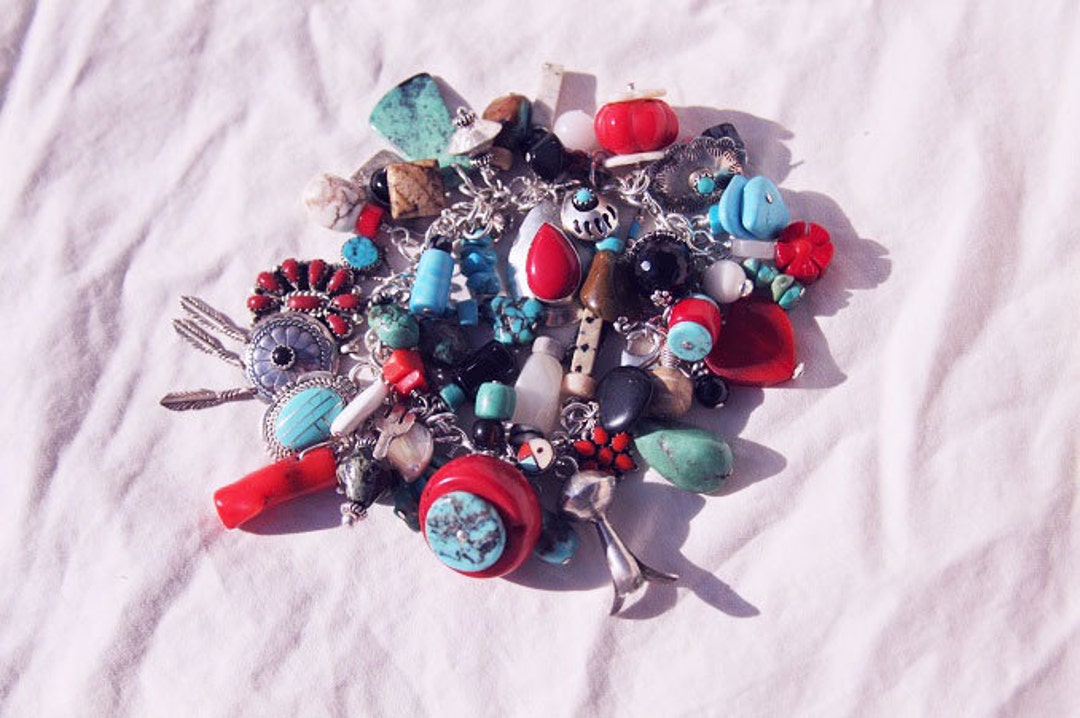 Native American TREASURE BRACELET, OOAK, Cha-cha Charm Bracelet ...