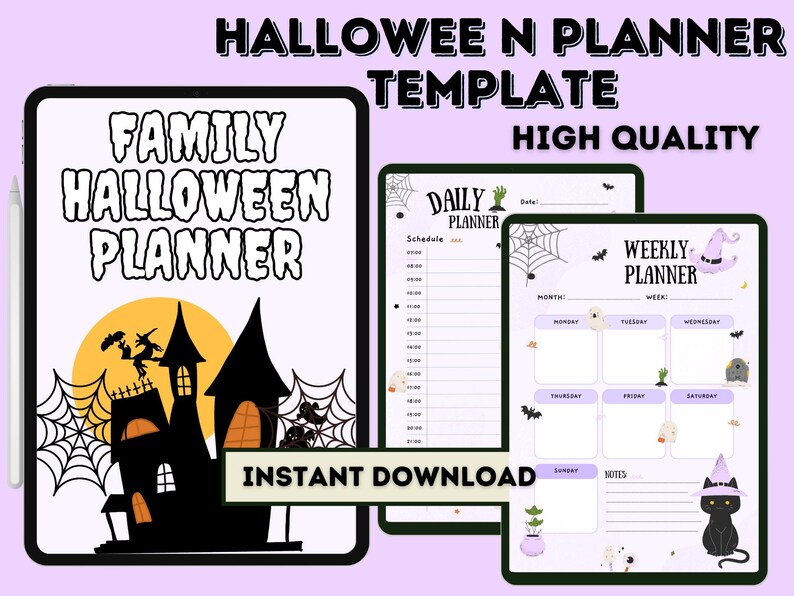 Editable Halloween Printable Planner Spooky & Purple-themed Digital ...