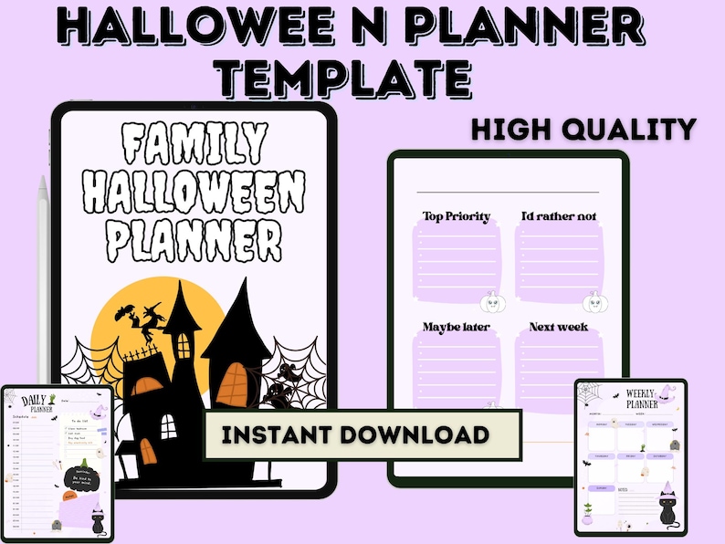 Editable Halloween Printable Planner Spooky & Purple-themed Digital ...