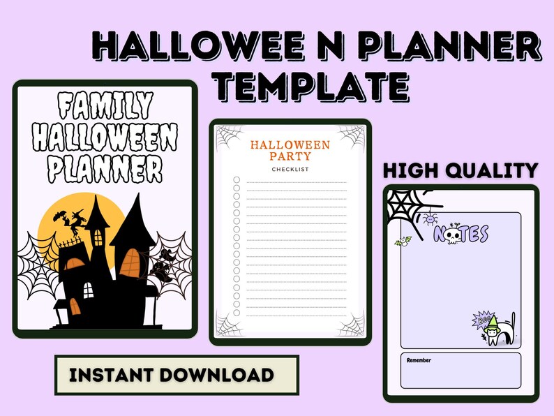 Editable Halloween Printable Planner Spooky & Purple-themed Digital ...