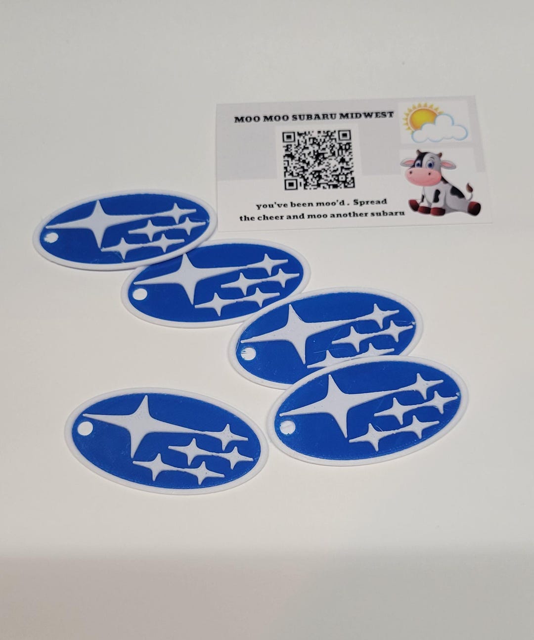Moo Moo Subaru Midwest Keychain Charm & Group Cards - Etsy