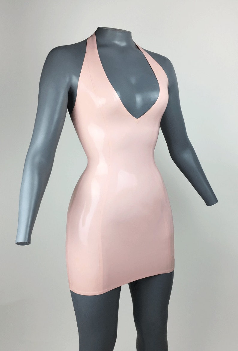 Lady Lucie Latex Deep V Mini Dress Etsy