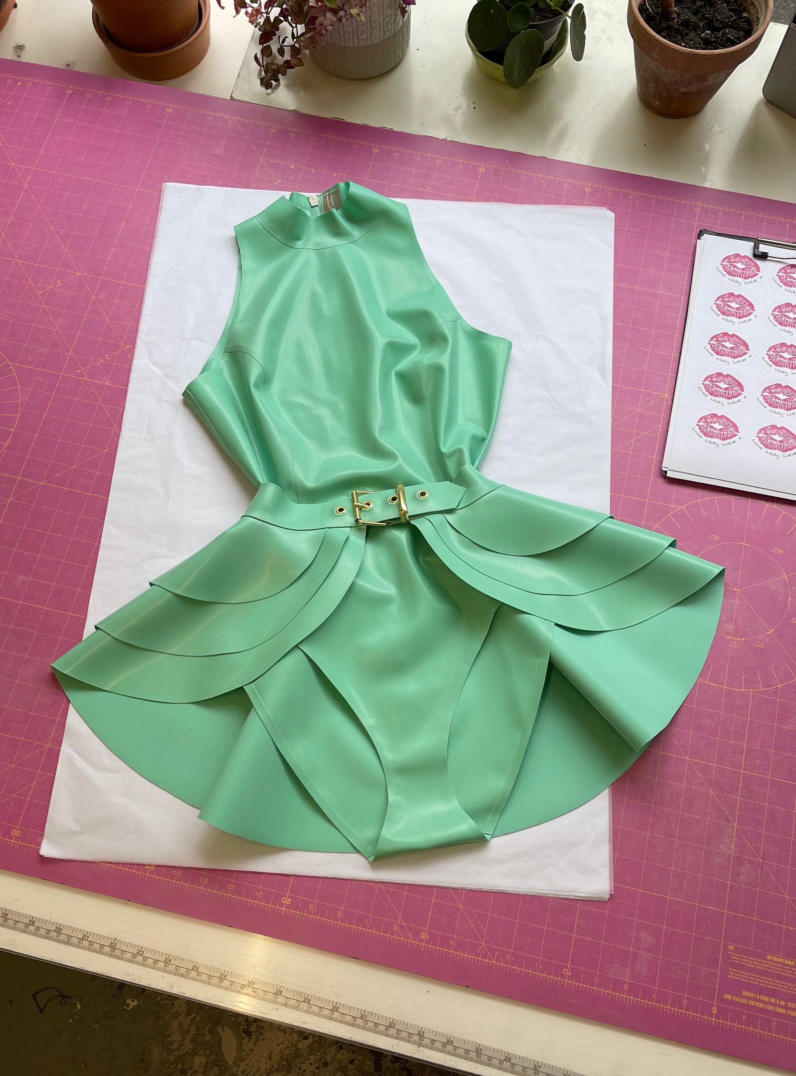 The Original Three Layer Belted Peplum Belt by Lady Lucie Latex - Etsy UK