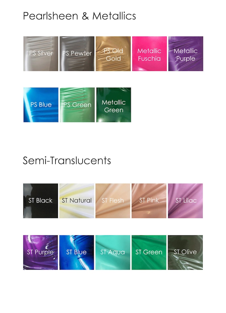 Lady Lucie Latex Colour Chart (not for Purchase) - Etsy Canada
