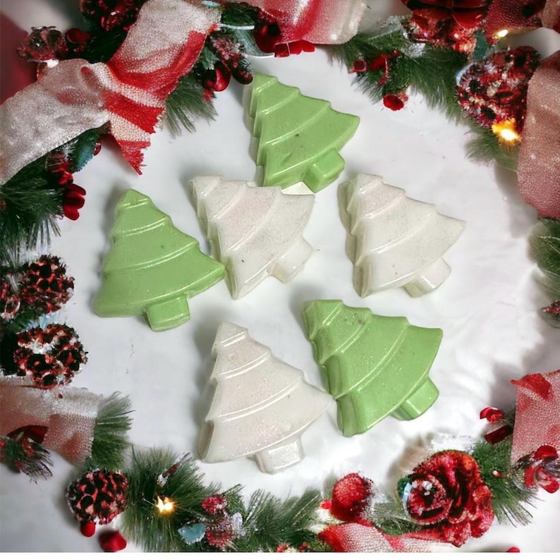 Christmas Tree Soaps Holiday Soap Favors Christmas Soaps Holiday Home ...